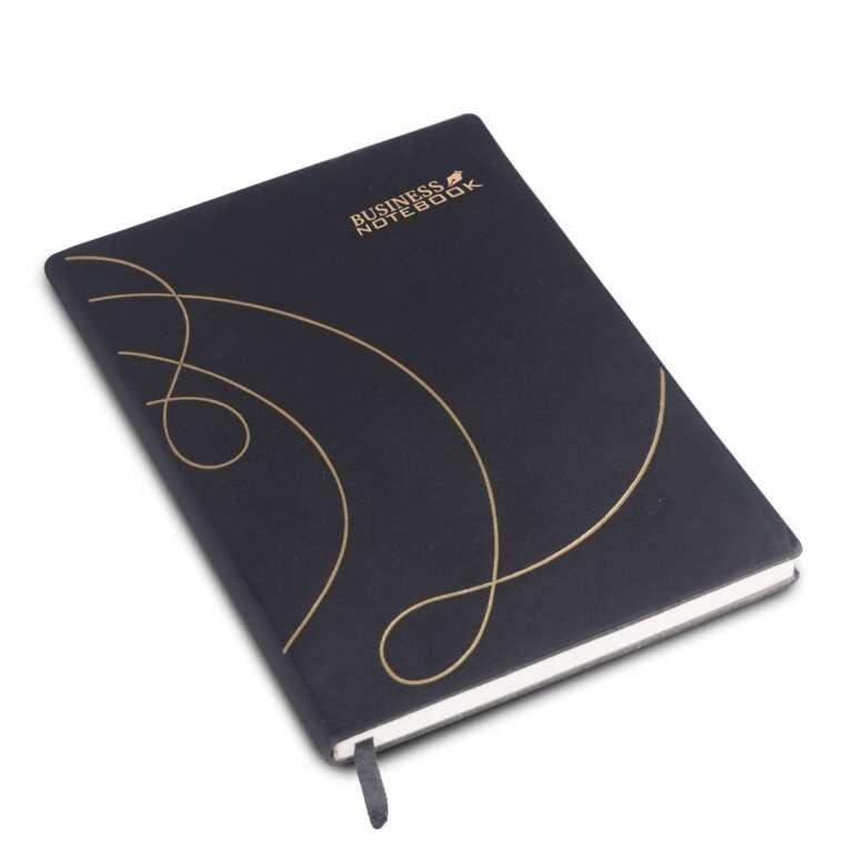 A5 Business notebook with Golden cursive design - Castillo Milano